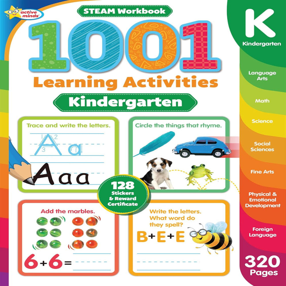1001 Learning Activities Kindergarten Workbook — Toycra