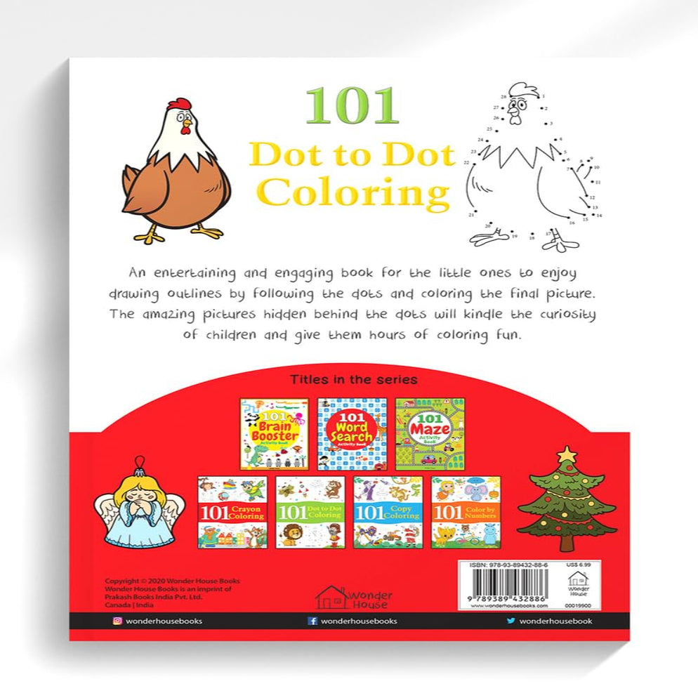 101 Dot To Dot Colouring Book — Toycra