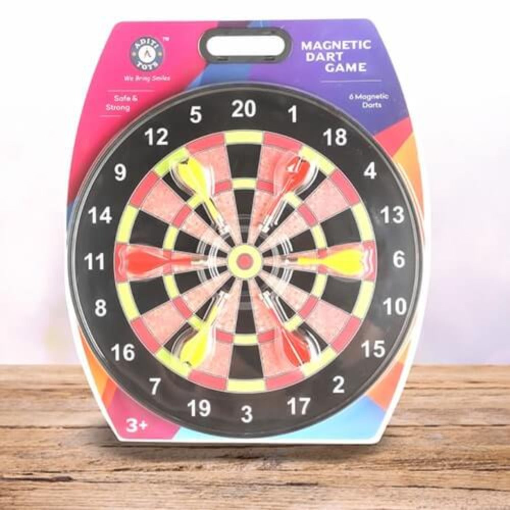 Aditi Toys Magnetic Dartboard with 6 Darts - Multi Color — Toycra