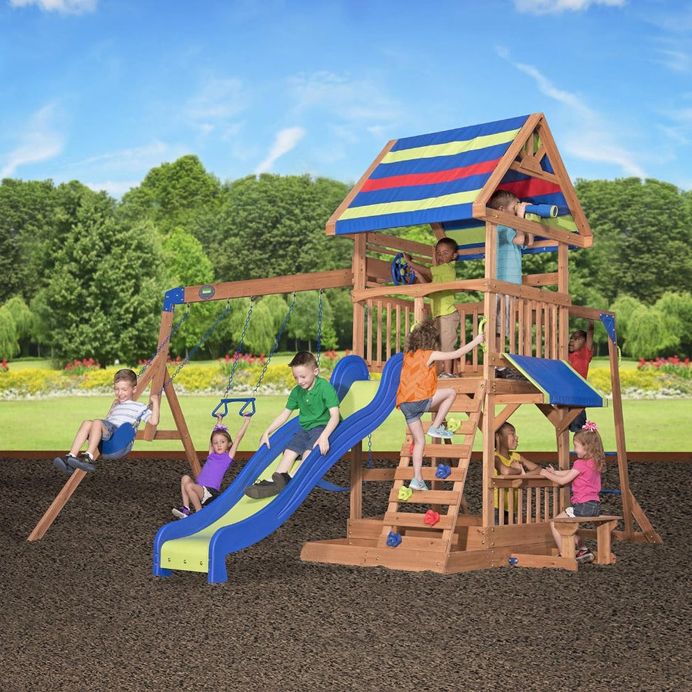 Backyard Discovery Northbrook Wooden Play Tower — Toycra