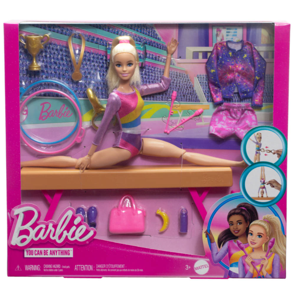 Barbie Gymnastics Playset With Blonde Fashion Doll — Toycra