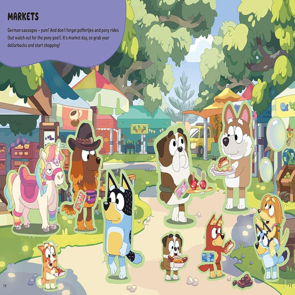 Bluey Let's Stick! Sticker Scenes Book — Toycra