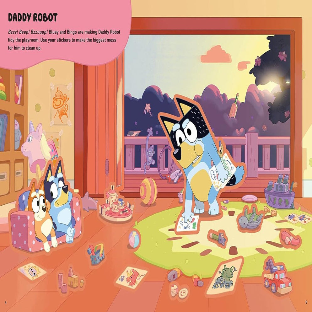 Bluey Let's Stick! Sticker Scenes Book — Toycra