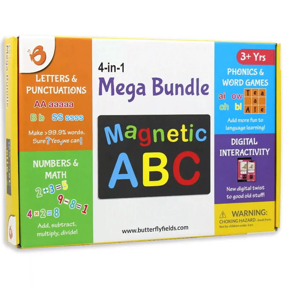 ButterflyEduFields 4 IN 1 Mega Bundle pack | Magnetic Alphabets Number ...