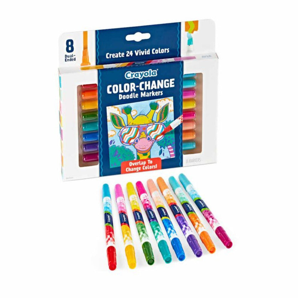 Crayola Doodle & Draw Color Change Doodle Marker, 8 count — Toycra