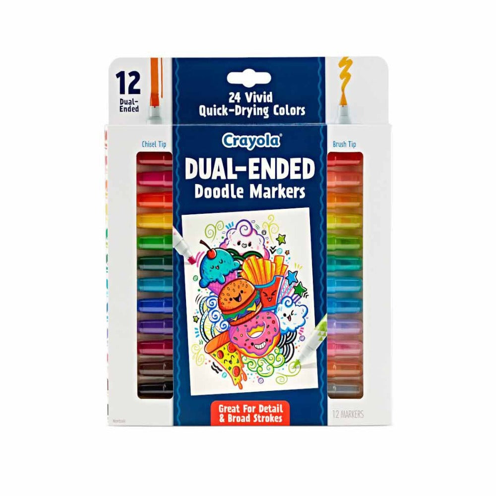 Crayola Doodle & Draw Dual Ended Doodle Marker, 12 count — Toycra