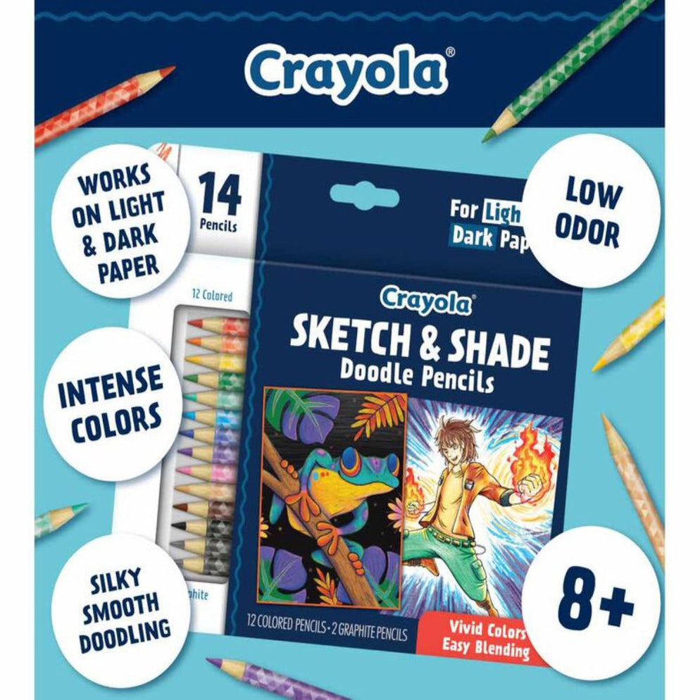 Crayola Sketch and Shade Doodle Pencils, 14 count — Toycra
