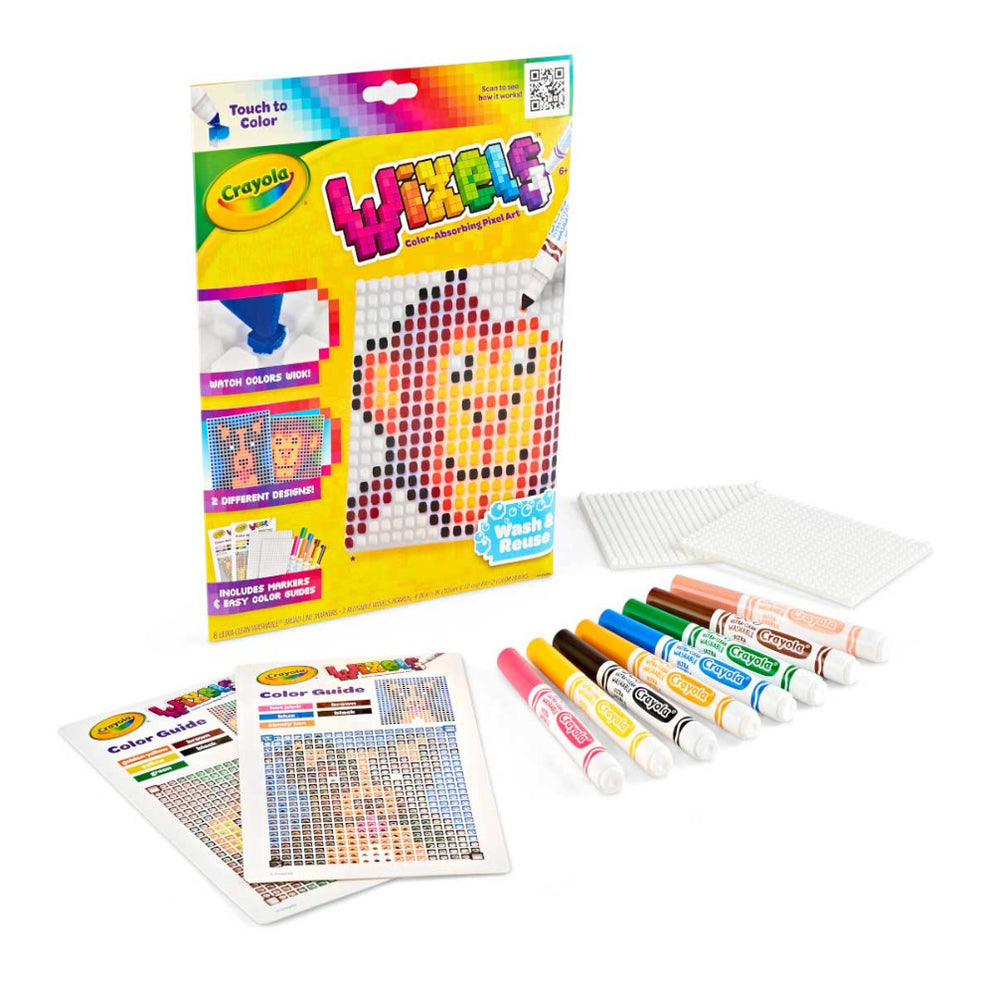 Crayola Wixels Animals Activity Kit, Pixel Art Coloring Set — Toycra