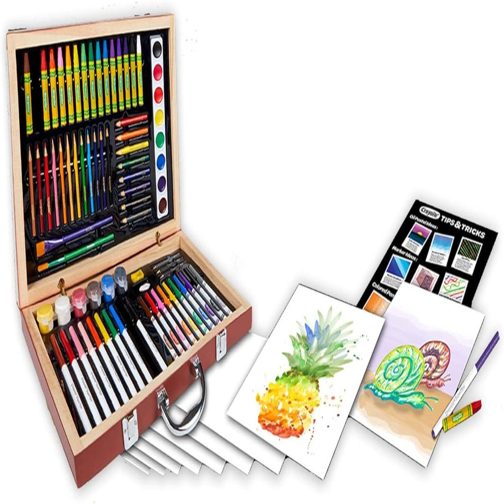 Crayola Wooden Deluxe Art Set, 80+ Pcs — Toycra