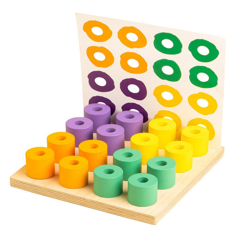 Curious Cub Stacking & Colour Matching Peg Board - Multi Color — Toycra