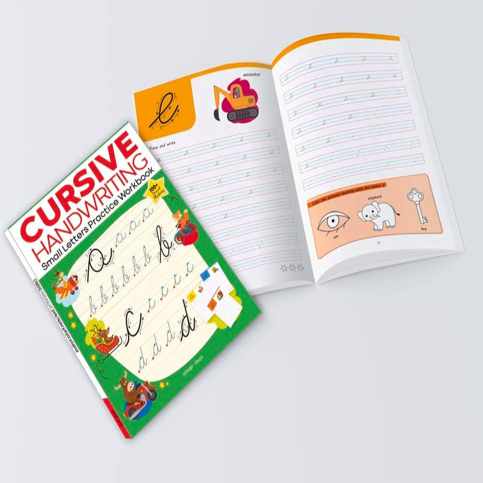 Cursive Handwriting Practice Workbook (Set Of 4 Books) — Toycra