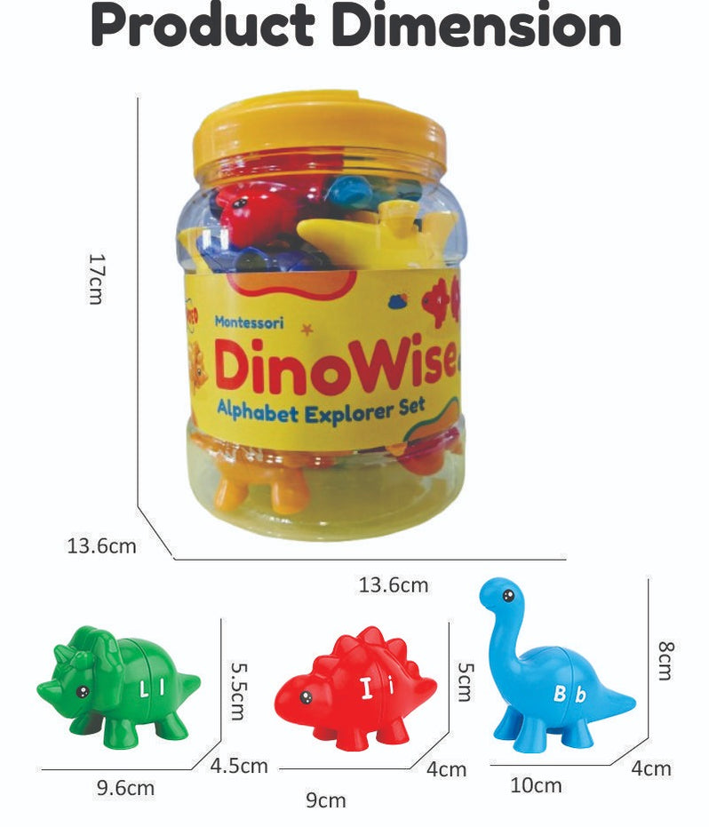 Dino Wise Montessori Alphabet Explorer Set (26 Pcs) — Toycra