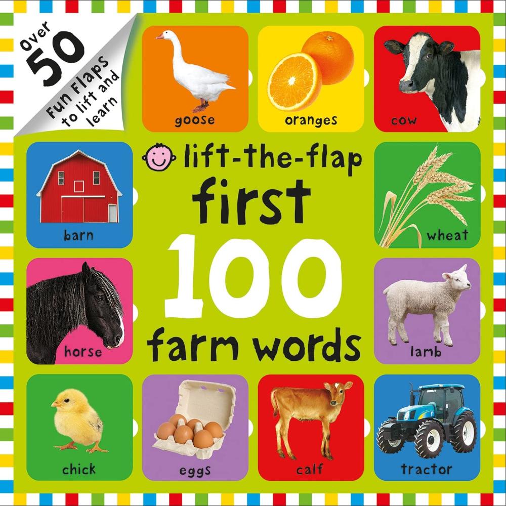 First 100 Farm Words Lift The Flap Board Book — Toycra