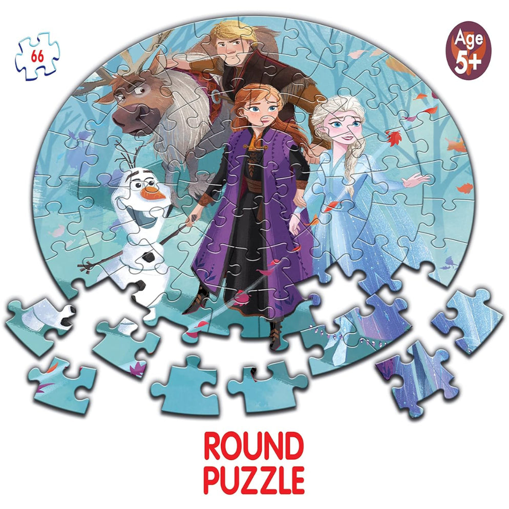 Frank Disney Frozen II Round Jigsaw Puzzle - 66 Pieces — Toycra