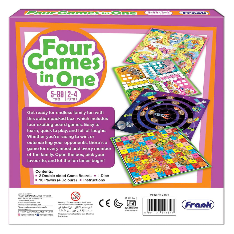 Frank Four Games in One Classic Board Game — Toycra