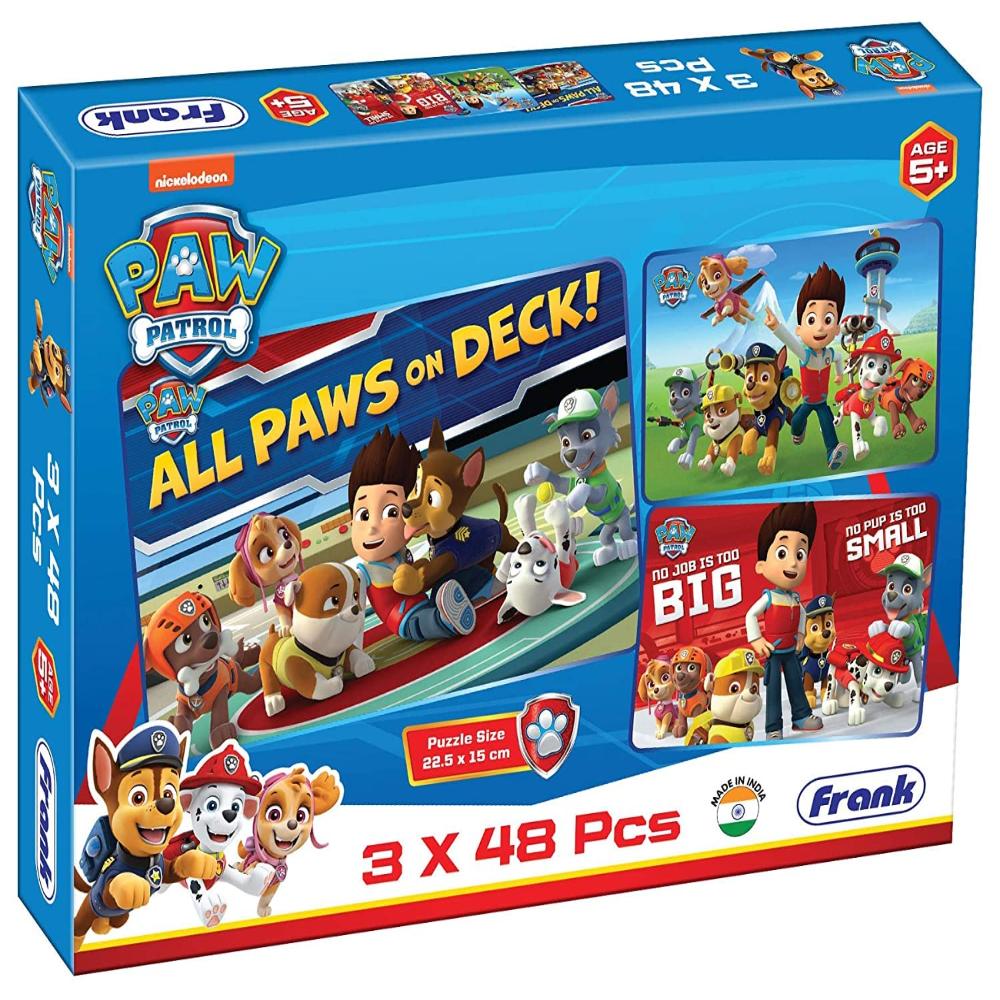 Frank Paw Patrol (48 Pieces) 3 in 1 Jigsaw Puzzle — Toycra