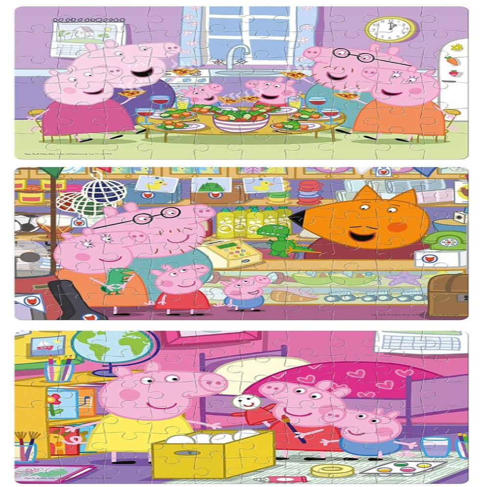 Frank Peppa Pig 3 in 1 Jigsaw Puzzle -(60 Pieces) — Toycra