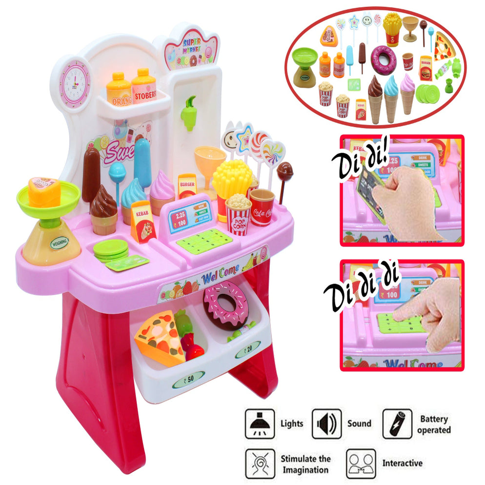 FunFlight Supermarket Play Set -37 Pieces -Multi Color — Toycra