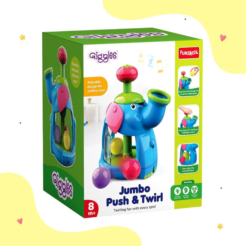 Funskool Giggles Jumbo Push & Twirl - Push and Spin Toy — Toycra