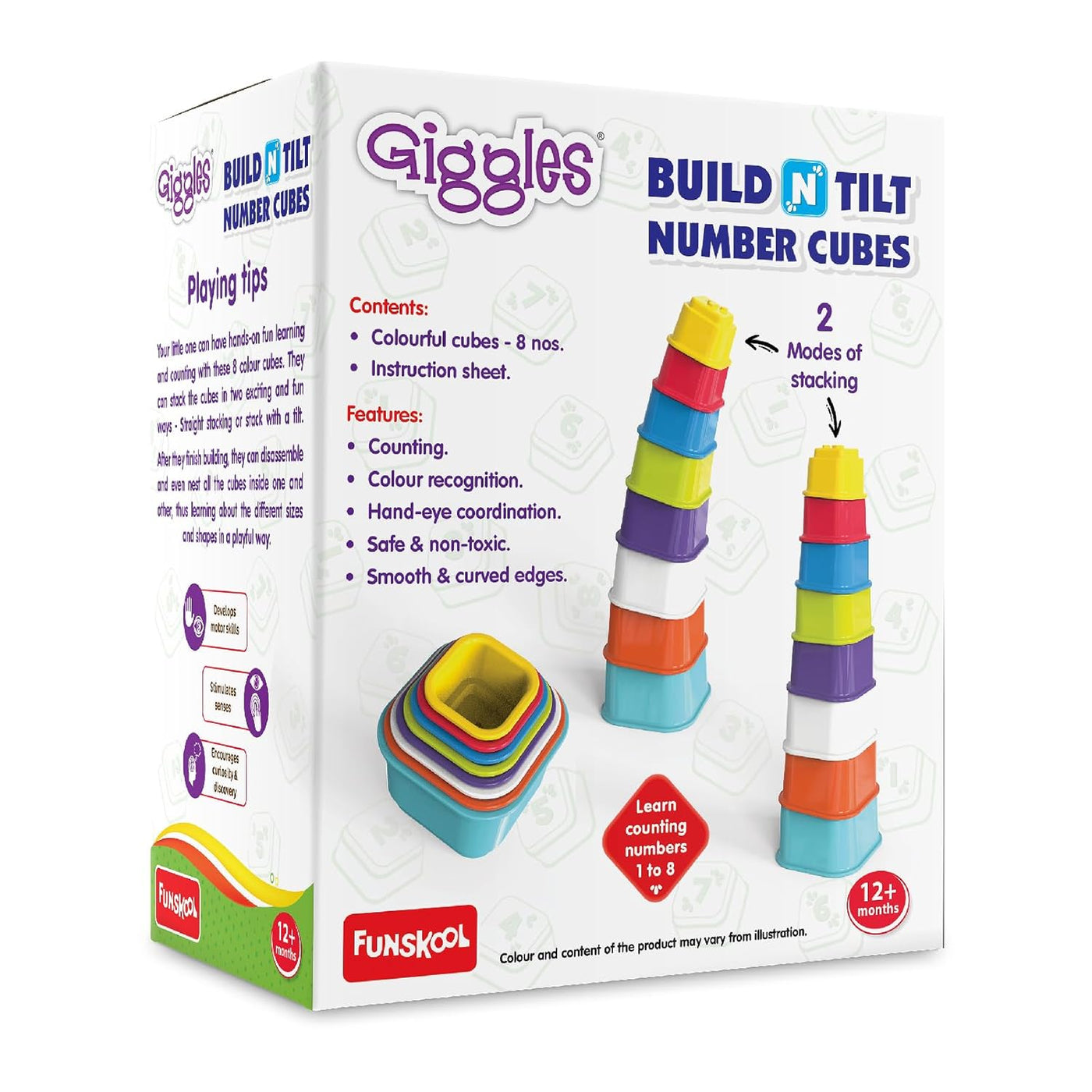 Giggles Build N Tilt Number Cubes — Toycra
