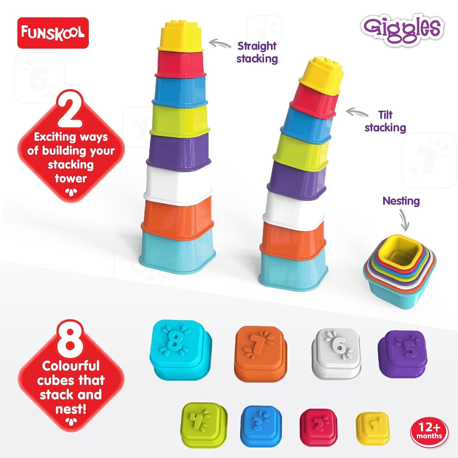 Giggles Build N Tilt Number Cubes — Toycra