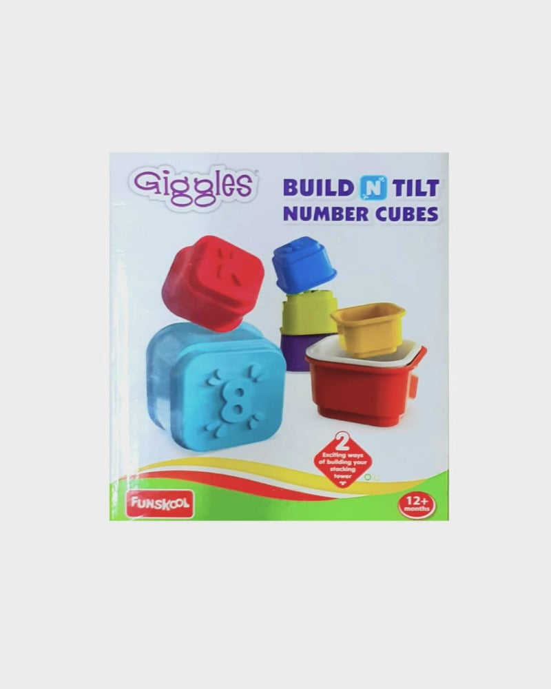 Giggles Build N Tilt Number Cubes — Toycra