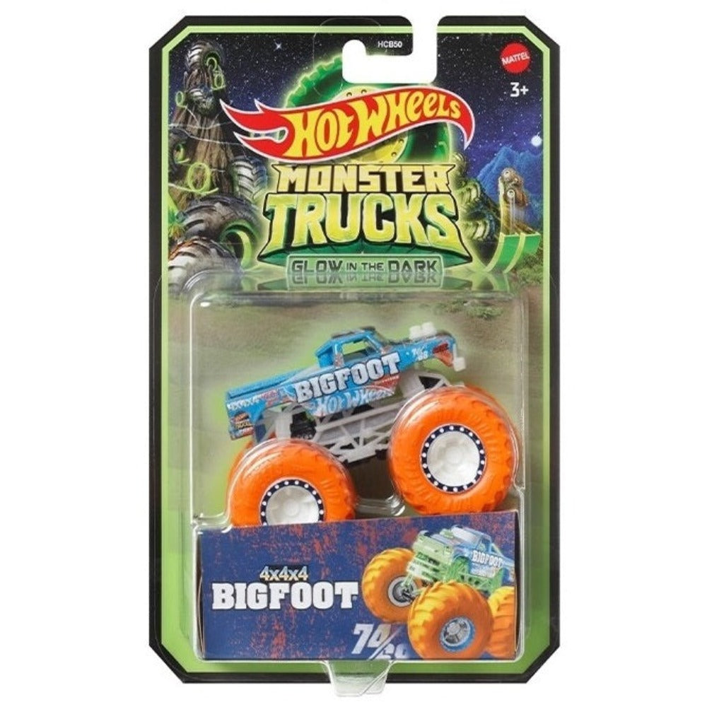 Hot Wheels Monster Trucks Glow In The Dark 1:64 Scale Toy Truck — Toycra
