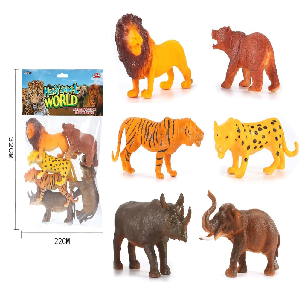 Joy Junction Animal Figure Wild Animals-(Pack of 6) — Toycra