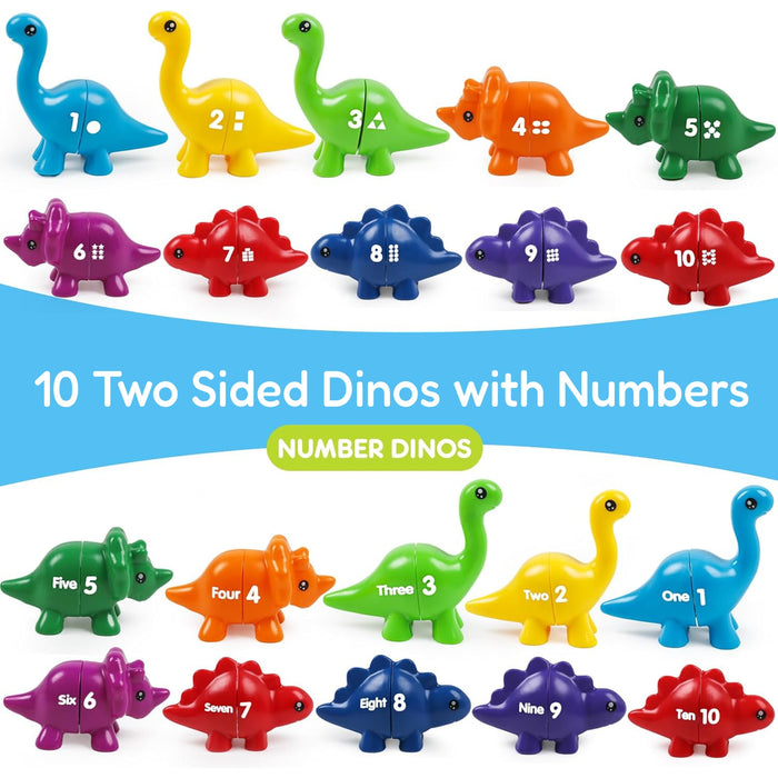 JurassiCount-Montessori Dinosaur Number Matching Set (20 pcs) — Toycra