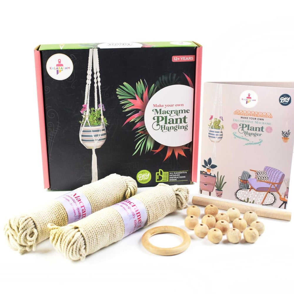 Kalakaram DIY Macrame Plant Hanger Kit — Toycra
