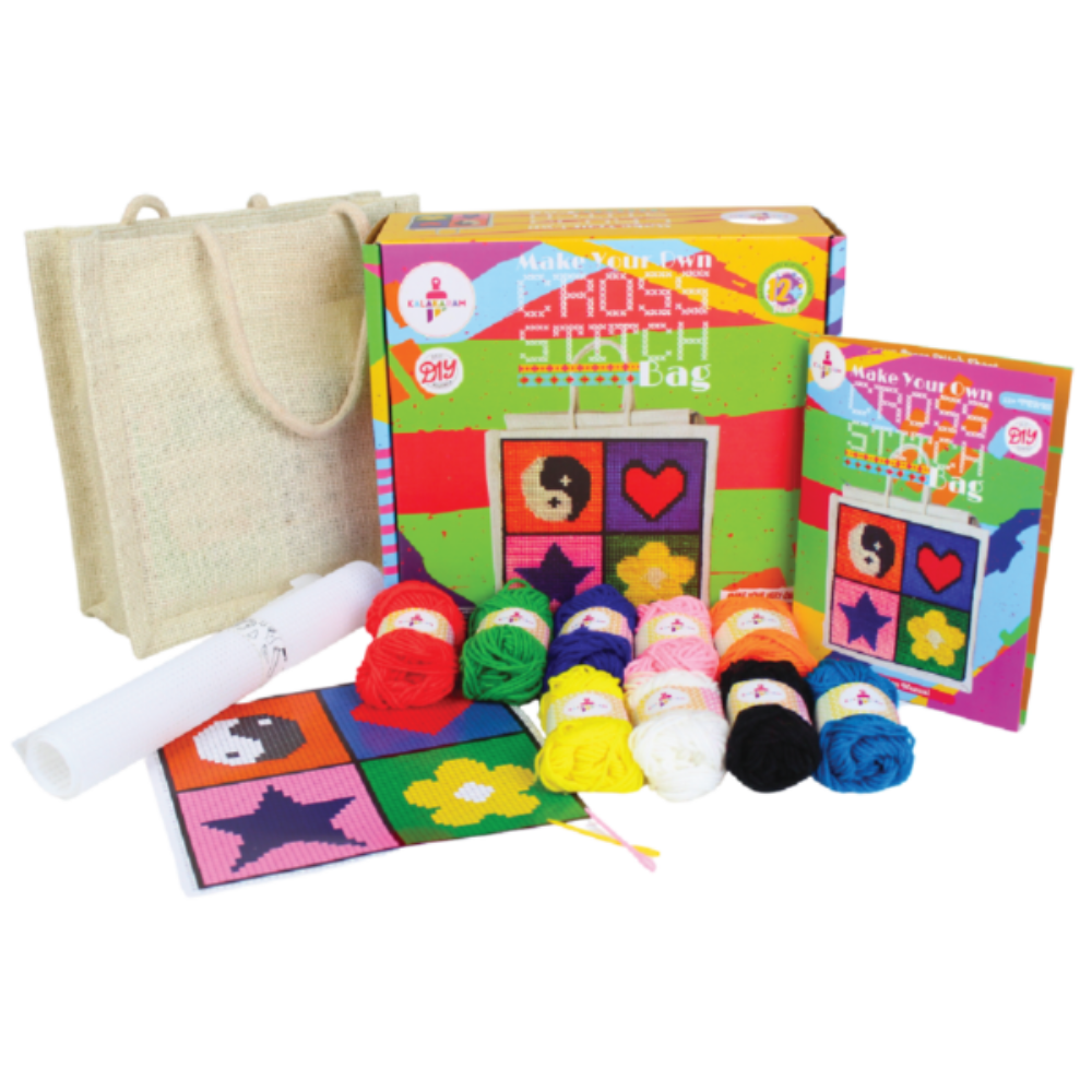 Kalakaram Make Your Own Cross Stitch Bag — Toycra