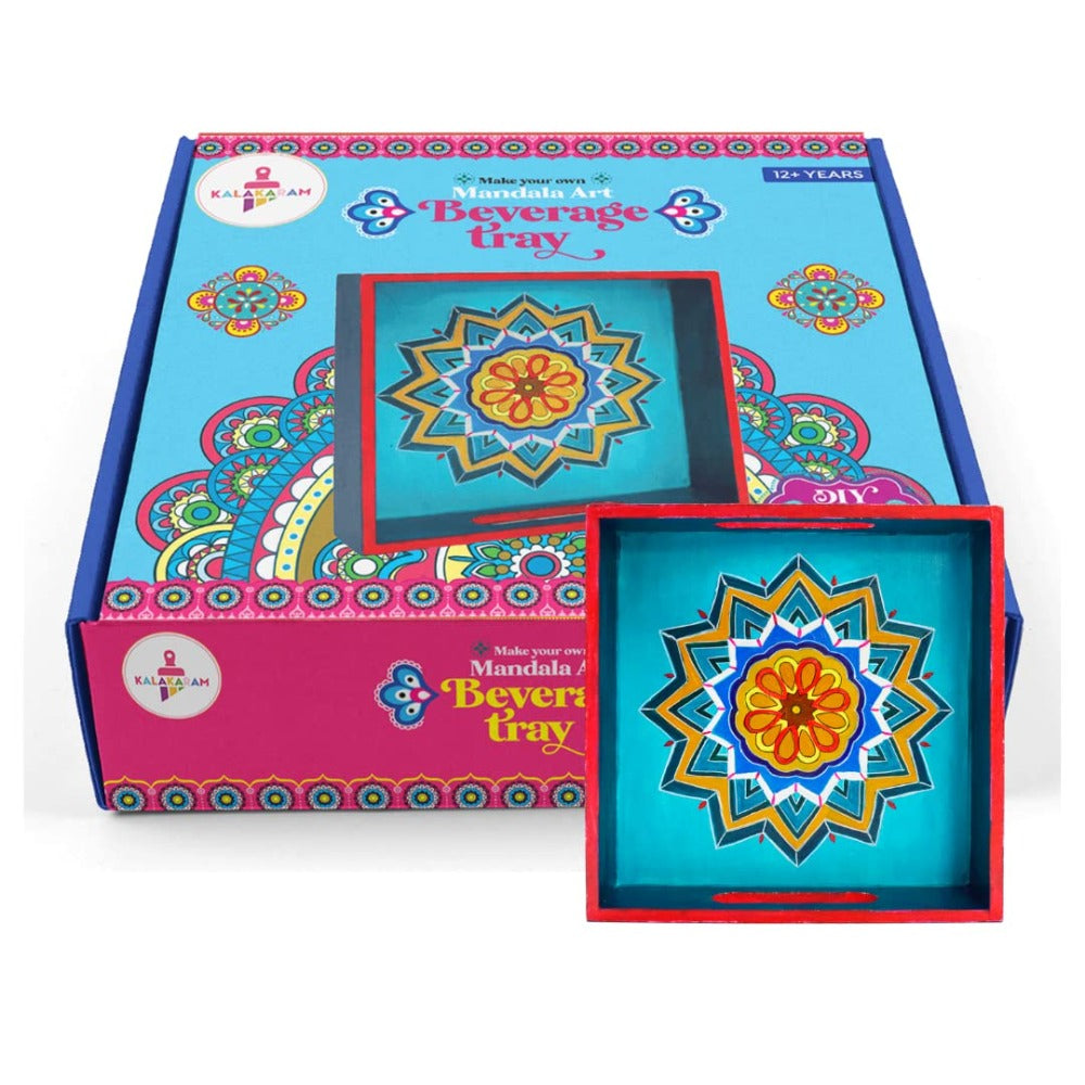 Kalakaram Make Your Own Mandala Art Beverage Tray DIY Kit — Toycra