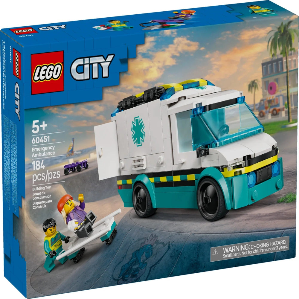 Lego 60451 City Emergency Ambulance (184 Pieces) — Toycra