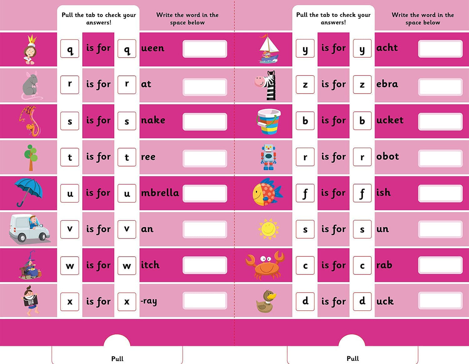 Let's Learn The Alphabet Pull The Tabs Book — Toycra
