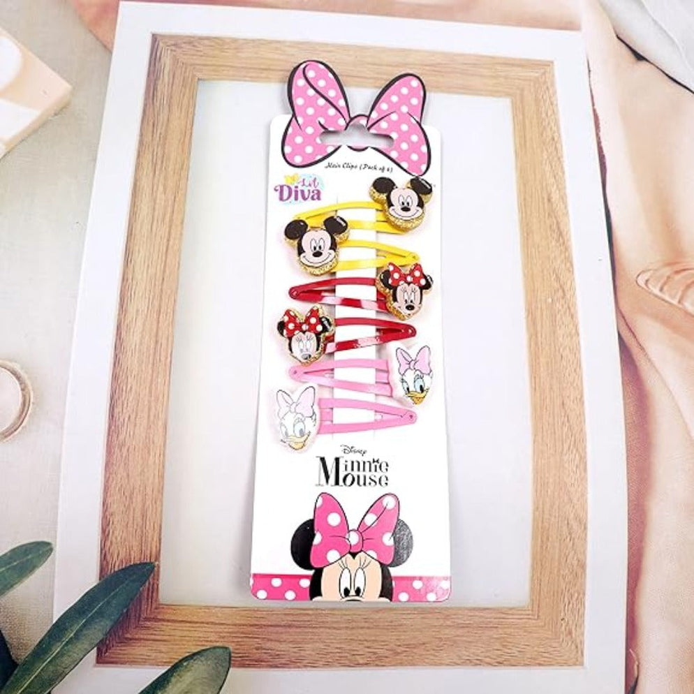 Li'l Diva Disney Mickey, Minnie and Daisy Hair Clips Set of 6 — Toycra
