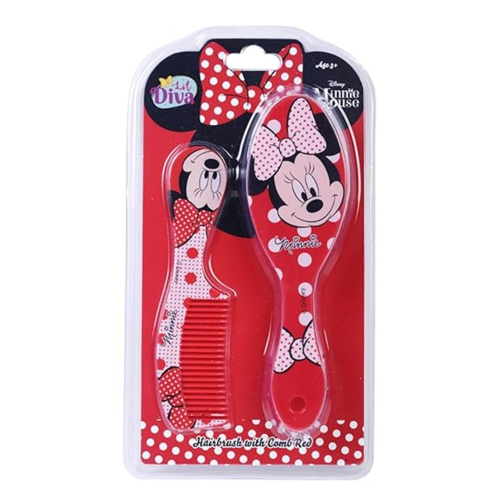 Li'l Diva Minnie Mouse Hair Brush With Comb — Toycra