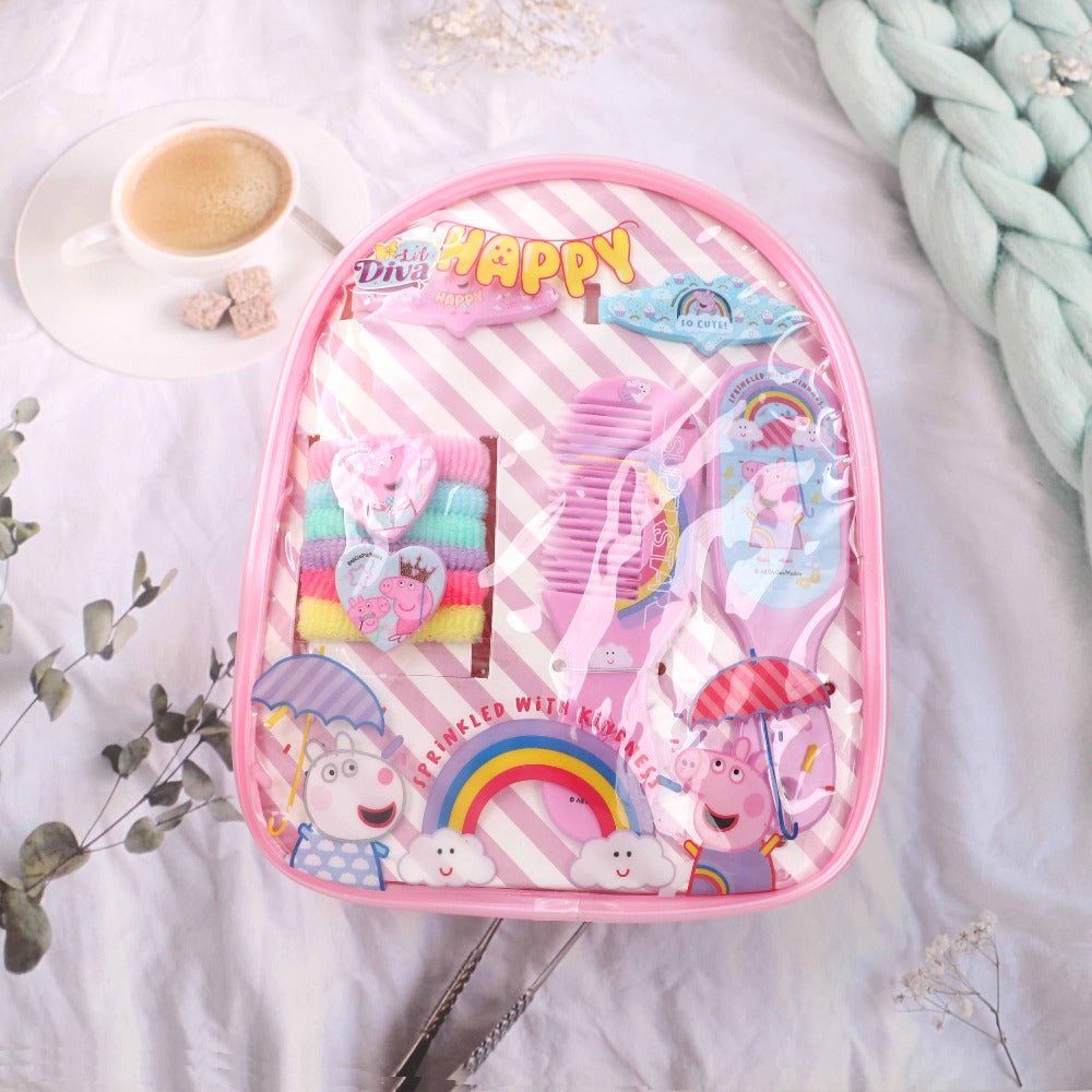 Lil Diva Peppa Pig Hair Accessories Bag Set — Toycra
