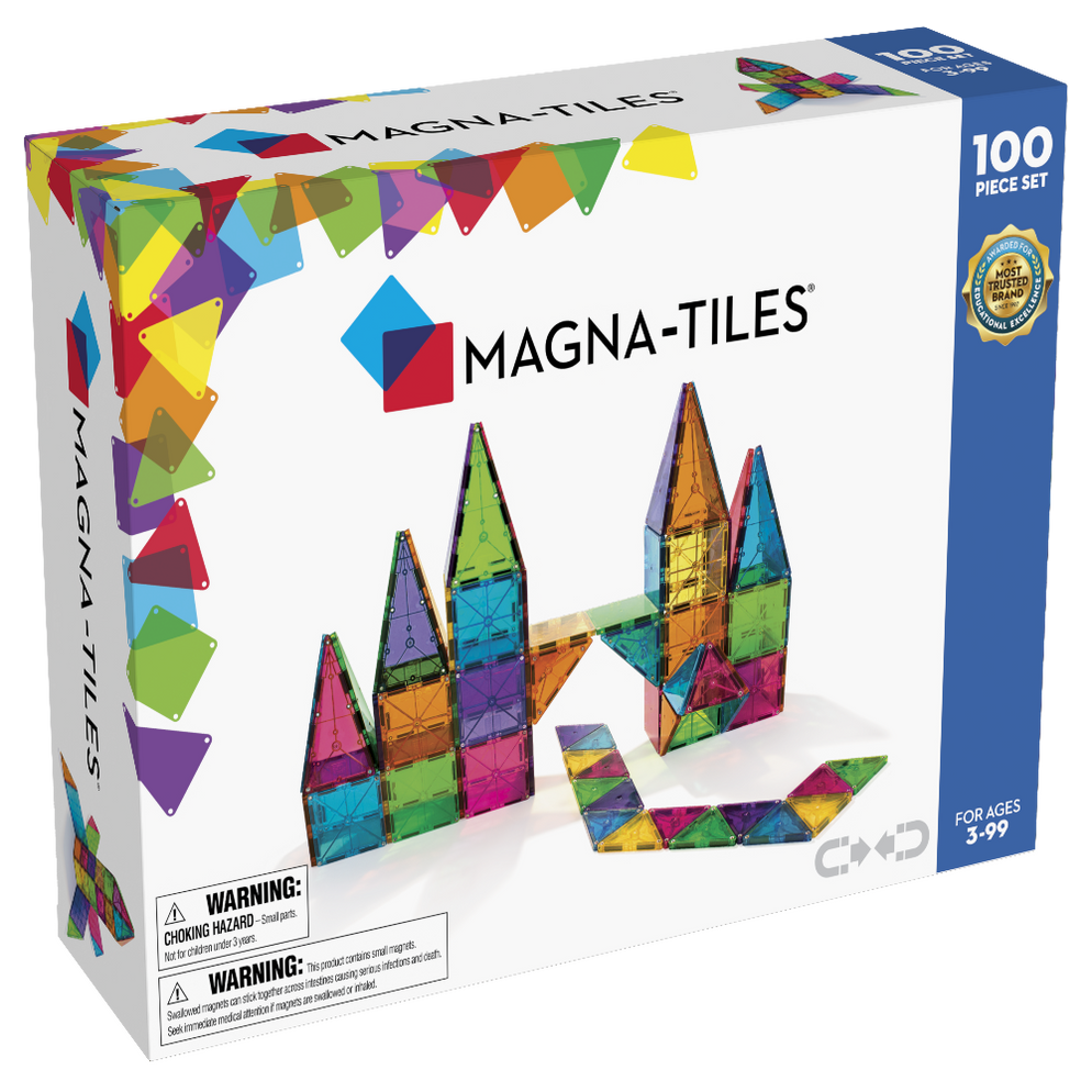 Magna Tiles Clear Colors 100 Piece Set — Toycra
