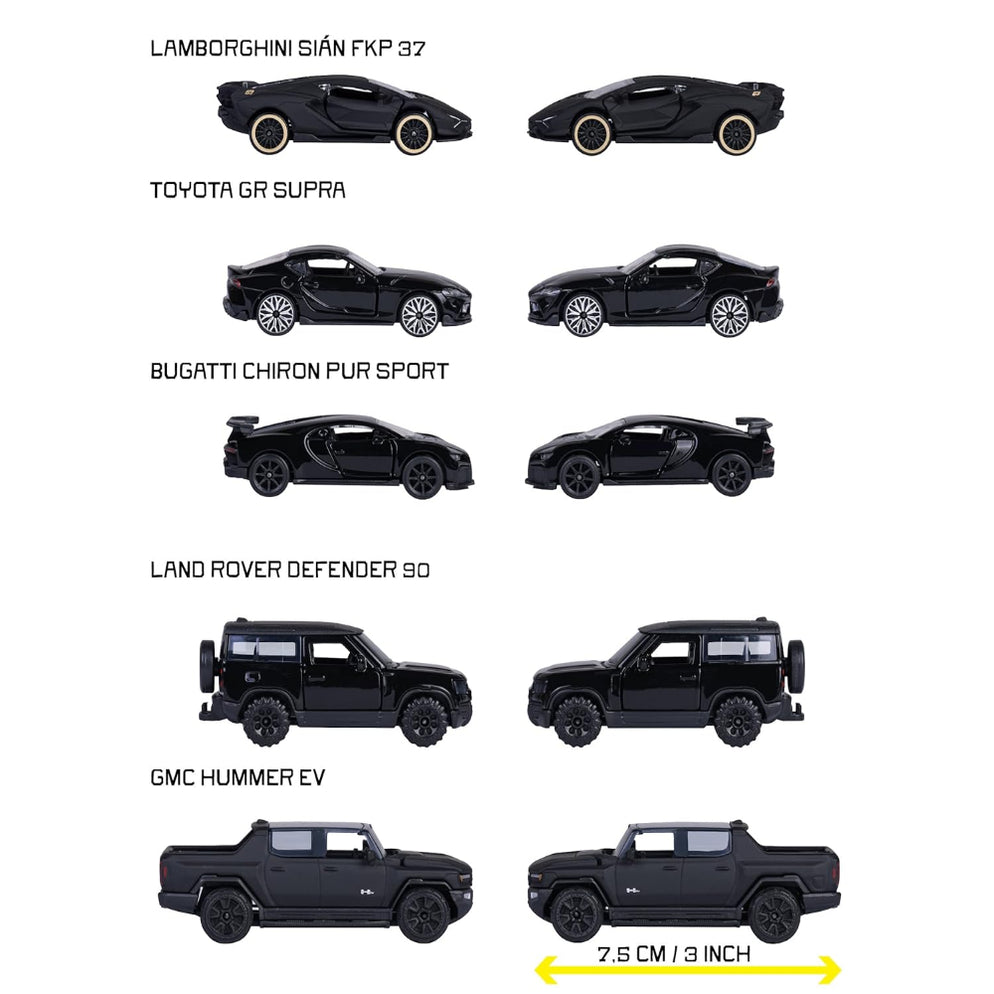 Majorette Car Set Black Edition — Toycra