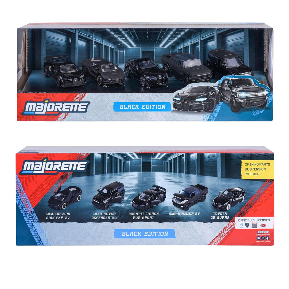Majorette Car Set Black Edition — Toycra