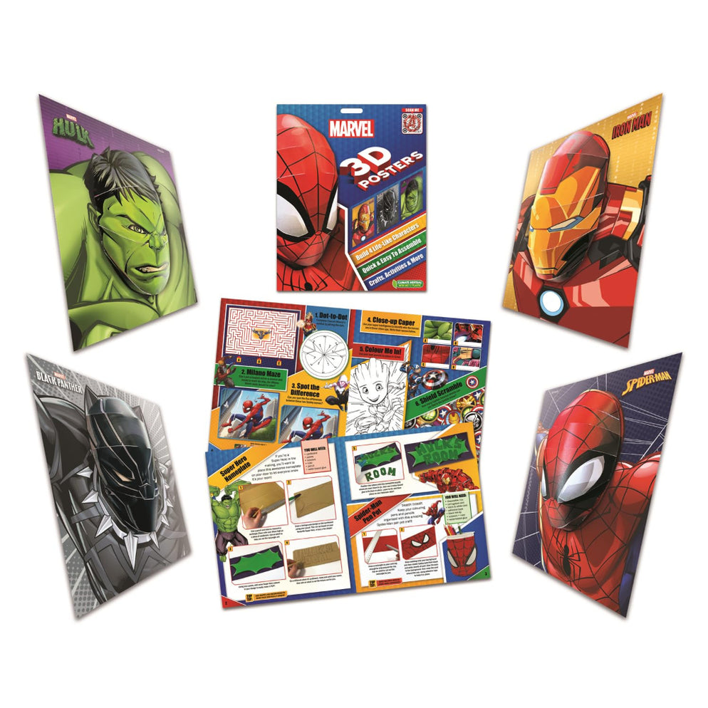 Marvel 3D Posters Activity Book — Toycra