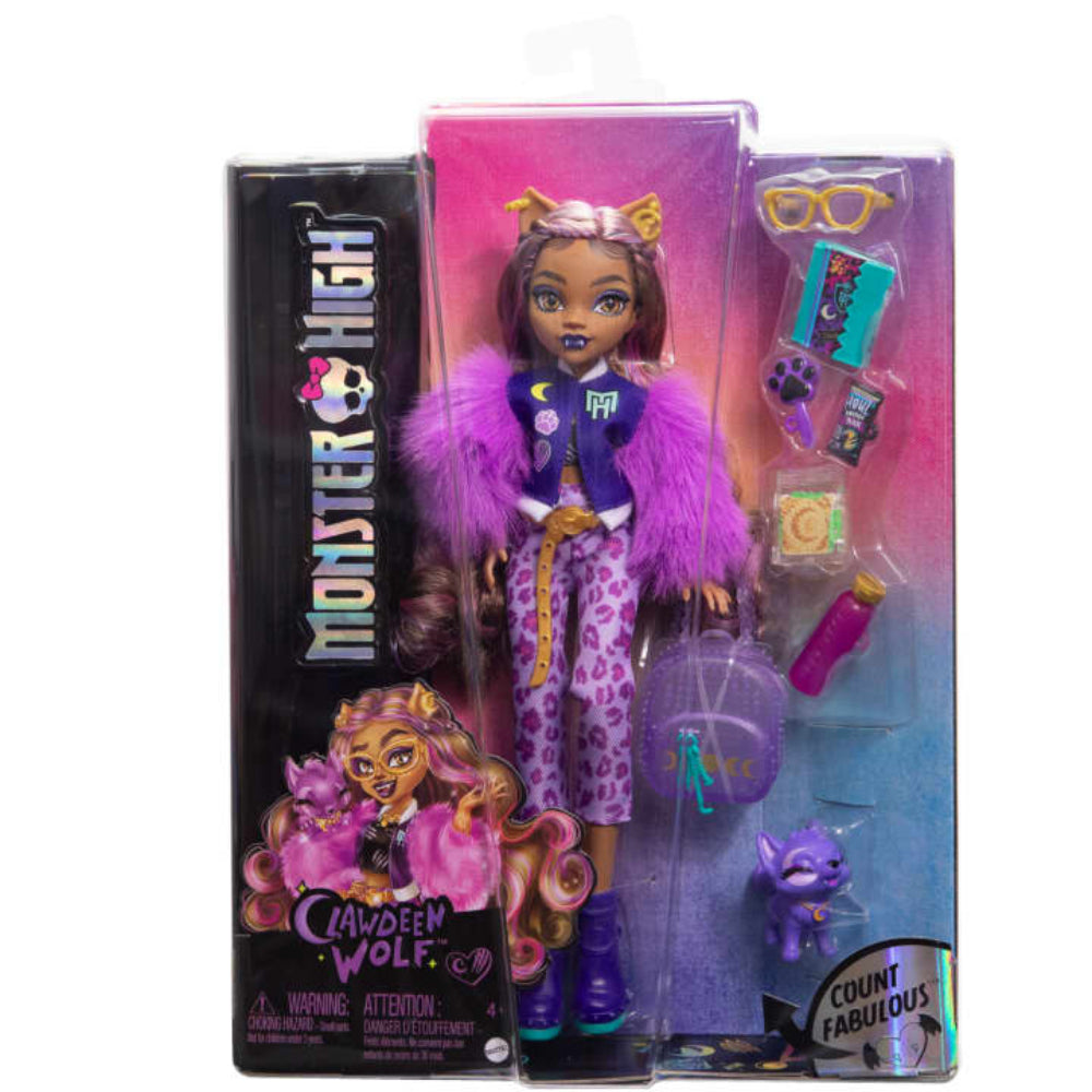 Monster High Clawdeen Wolf Fashion Doll With Pet Dog Crescent And Acce ...