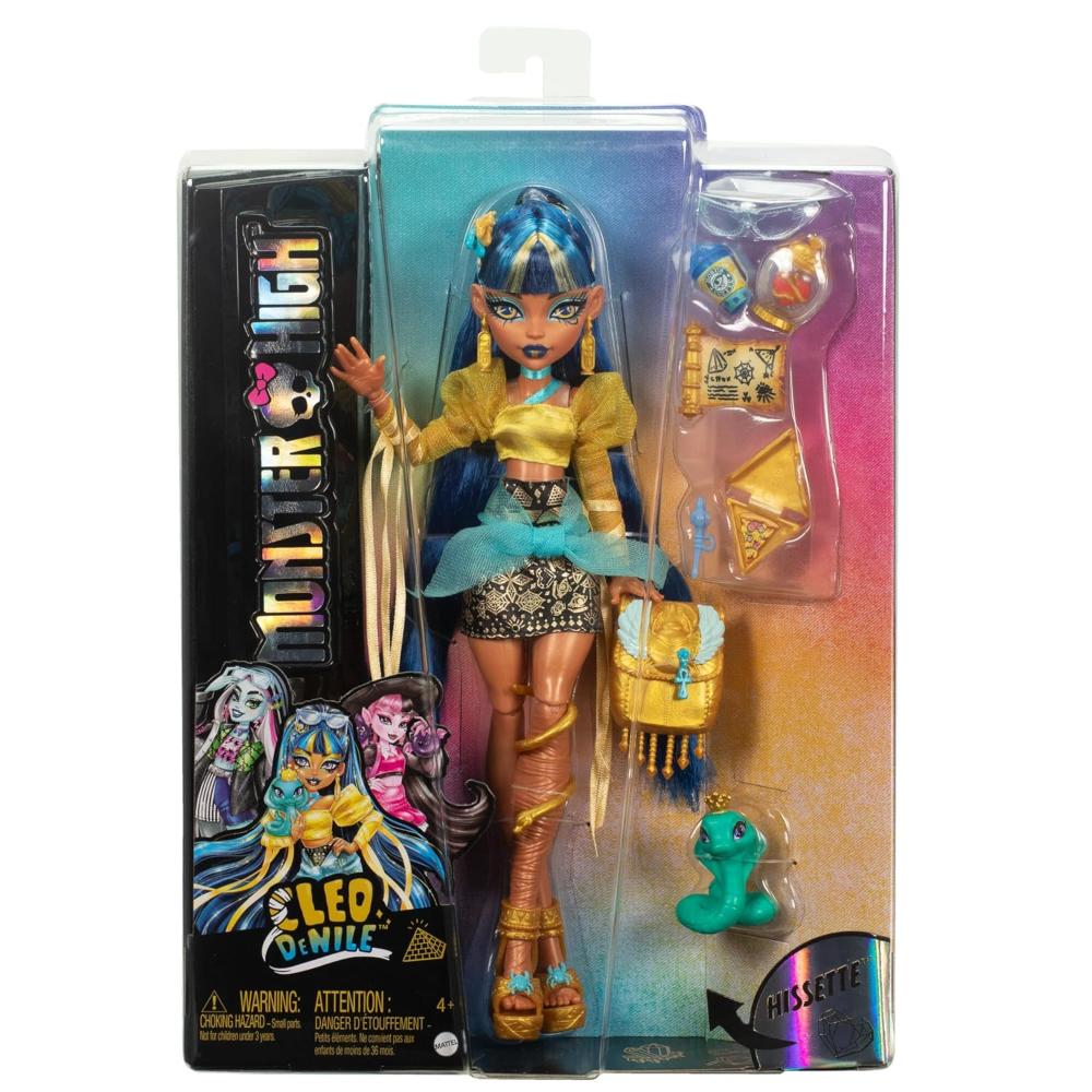 Monster High Cleo De Nile Fashion Doll With Pet Hissette And Accessori ...