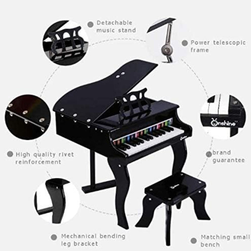 Onshine 30 Keys Grand Piano - Black — Toycra