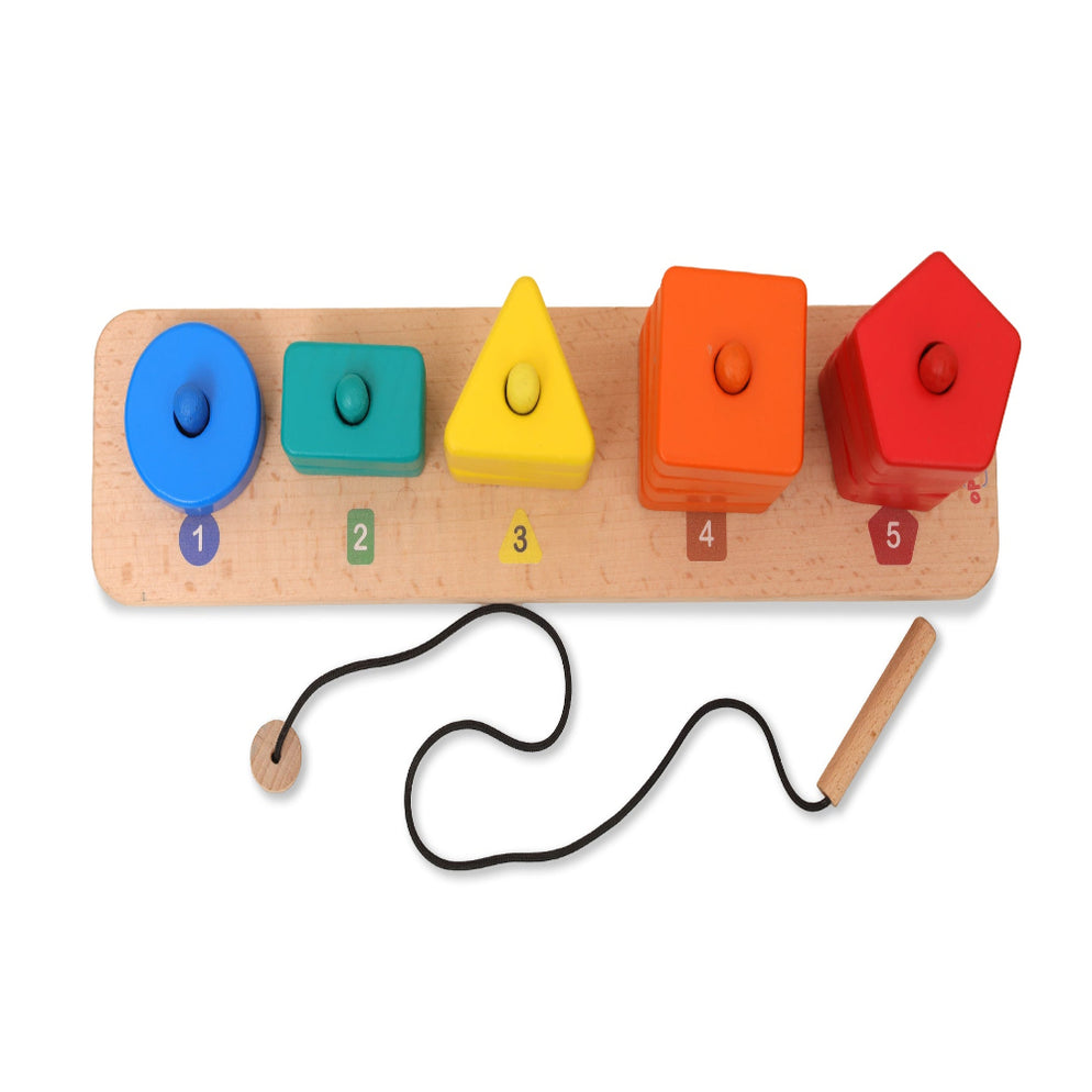Open Ended 3 in 1 Stack and Sort Board With Lace — Toycra