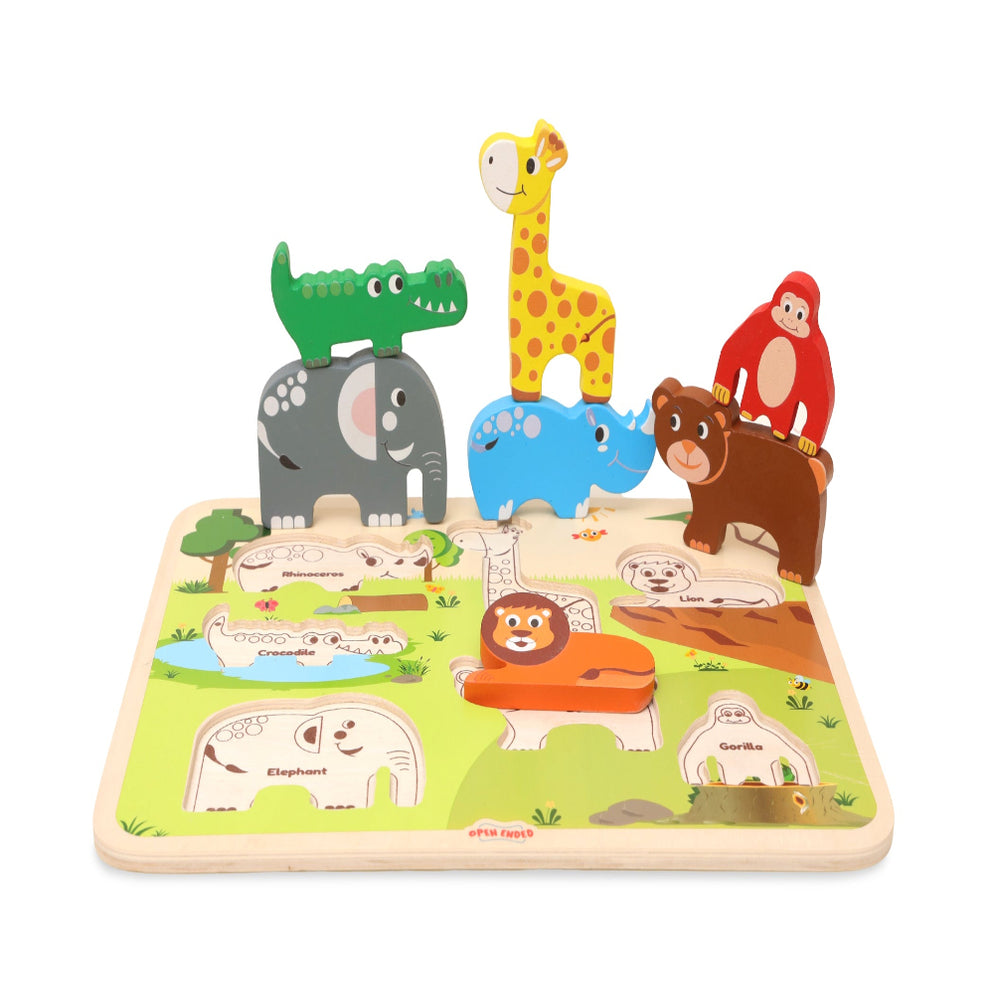 Open Ended Chunky Puzzle New Design- Animals (Includes - 7 Chunky self ...