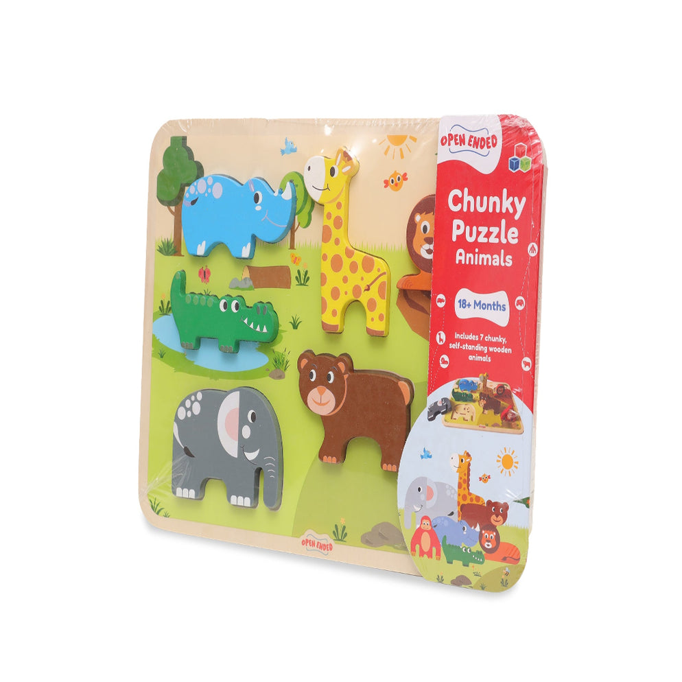 Open Ended Chunky Puzzle New Design- Animals (Includes - 7 Chunky self ...