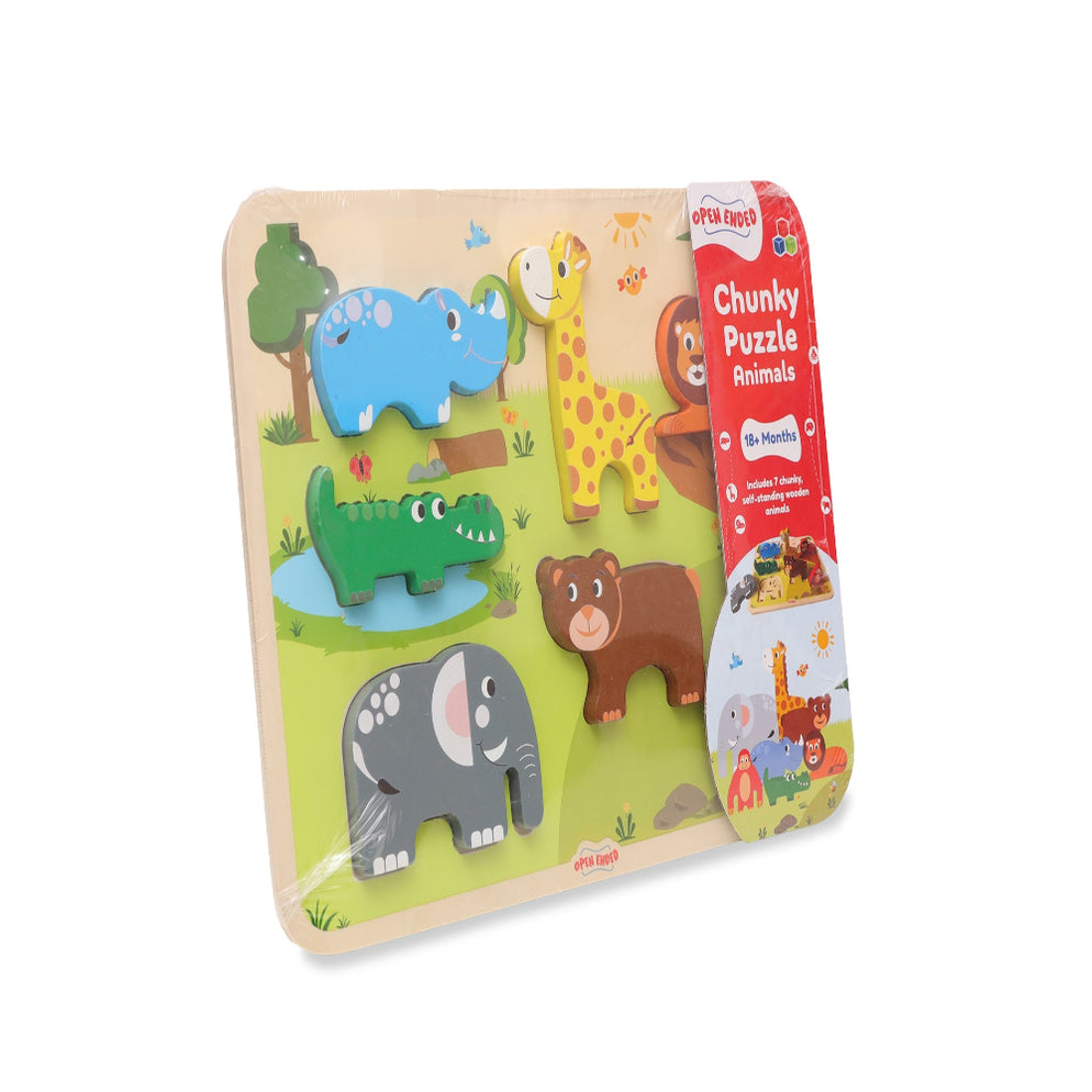 Open Ended Chunky Puzzle New Design- Animals (Includes - 7 Chunky self ...