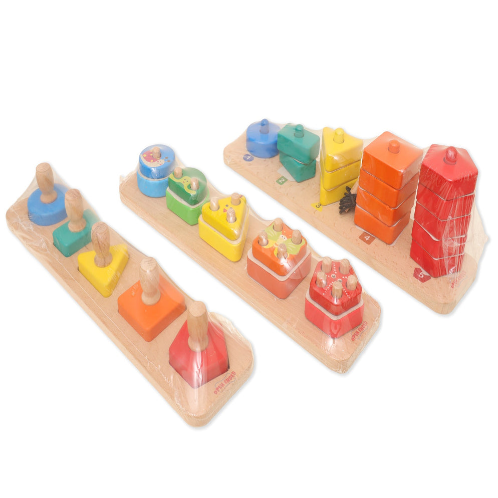 Open Ended First Jumbo Knob Wooden Shape Puzzle — Toycra