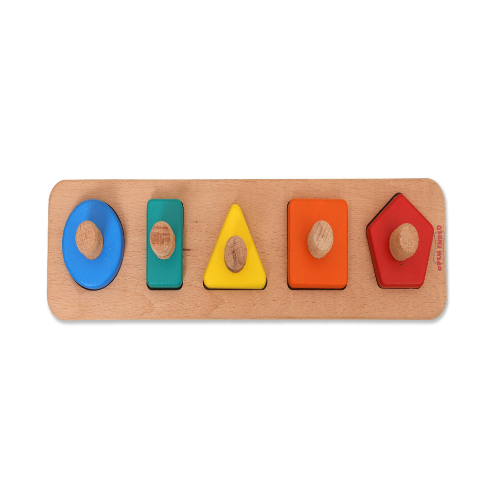 Open Ended First Jumbo Knob Wooden Shape Puzzle — Toycra